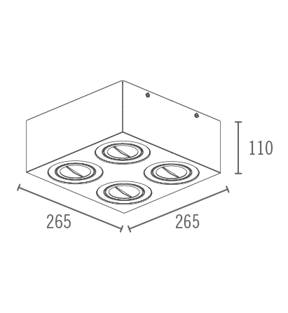 Luminária RS-2004/2x2 - Revoluz